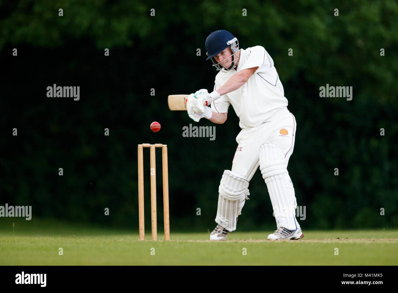 Sport cricket action hitting ball hi-res stock photography and images ...