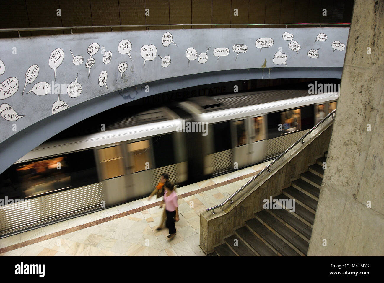 Romania, Bucharest, University subway station Stock Photo - Alamy