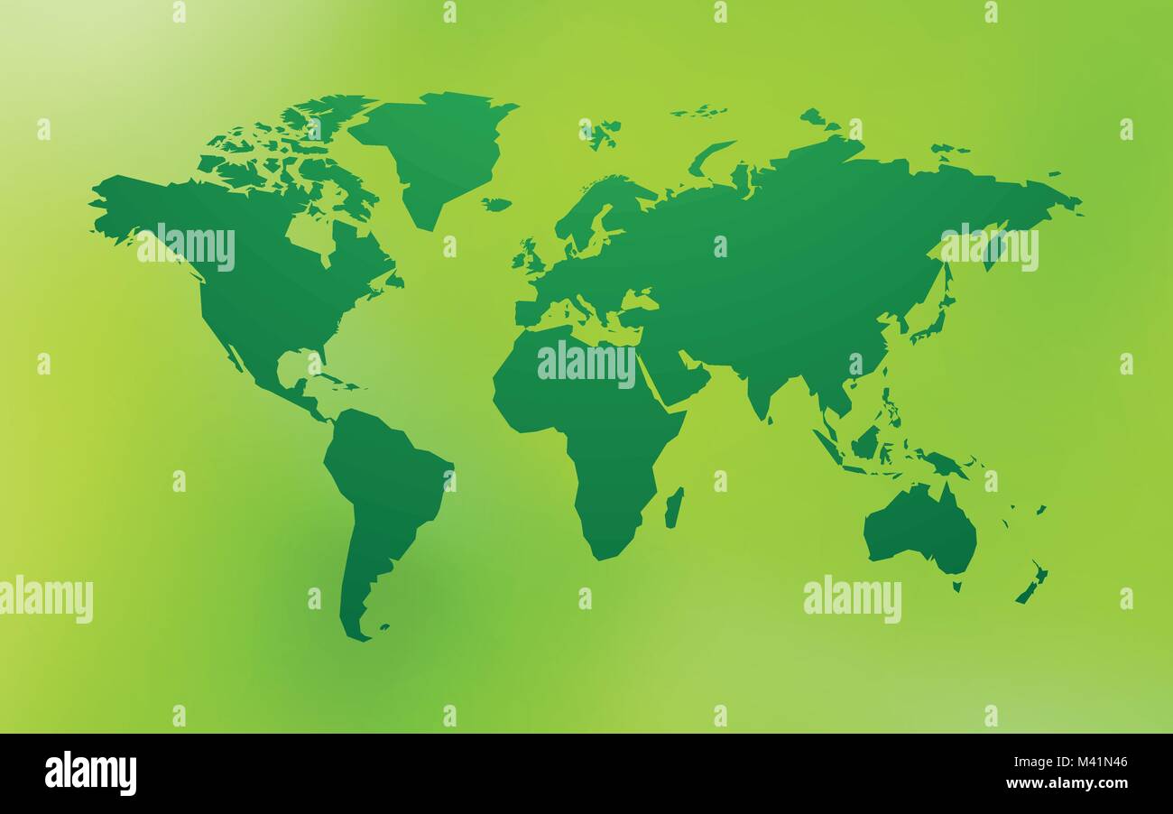 Green world map Stock Vector Images - Alamy