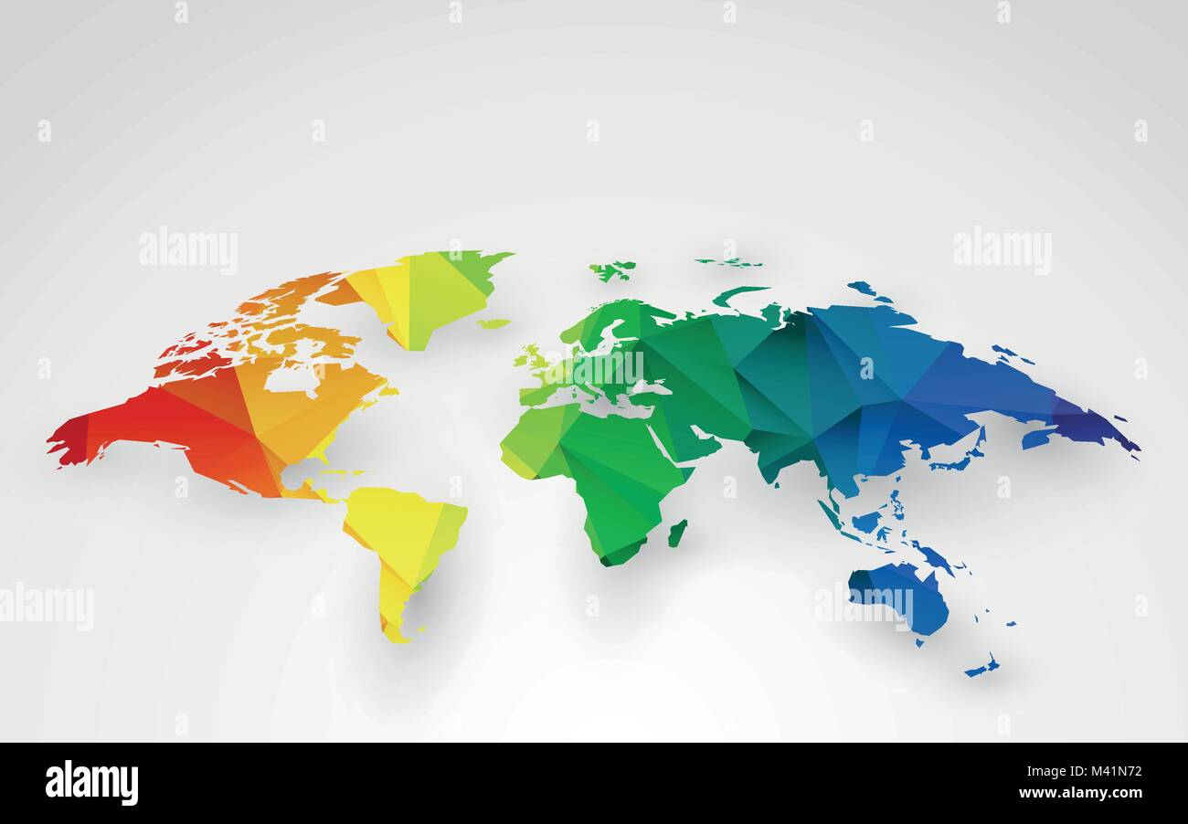 color world map illustration Stock Vector Image & Art - Alamy