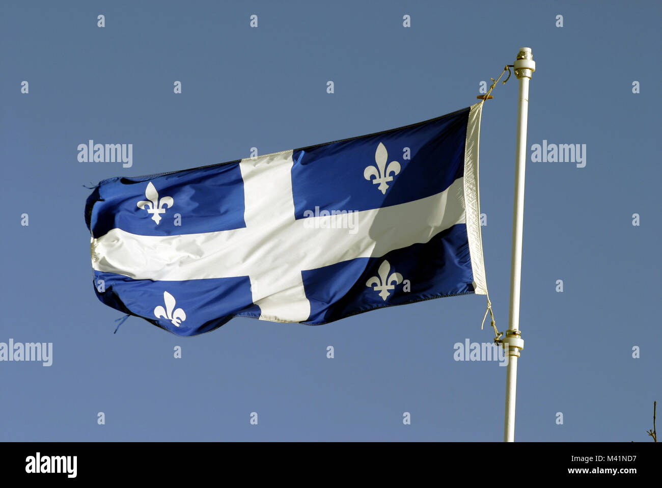 Canada, Quebec Province flag Stock Photo - Alamy