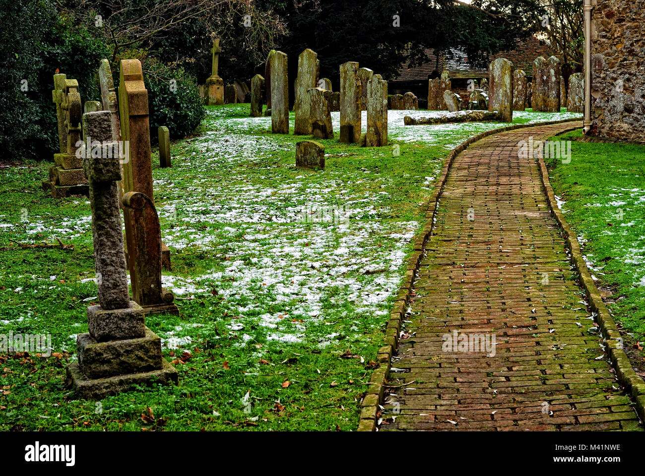 Robin on gravestone hi-res stock photography and images - Alamy