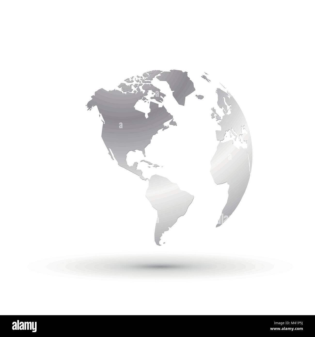 silver world earth globe business concept america Stock Vector Image ...