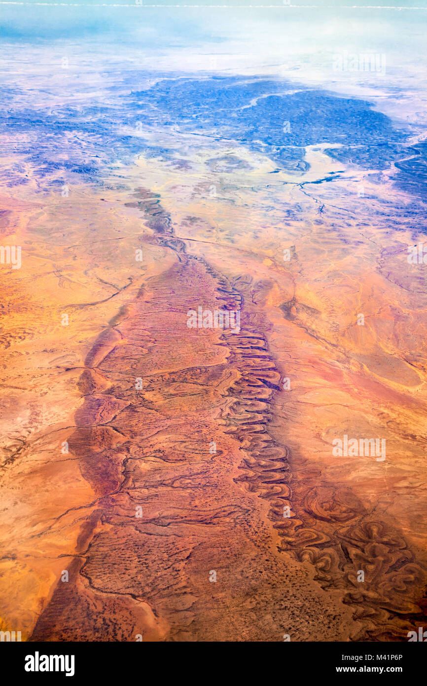 Aerial view of beautiful Africa. Seen from the sky on a clear day in ...