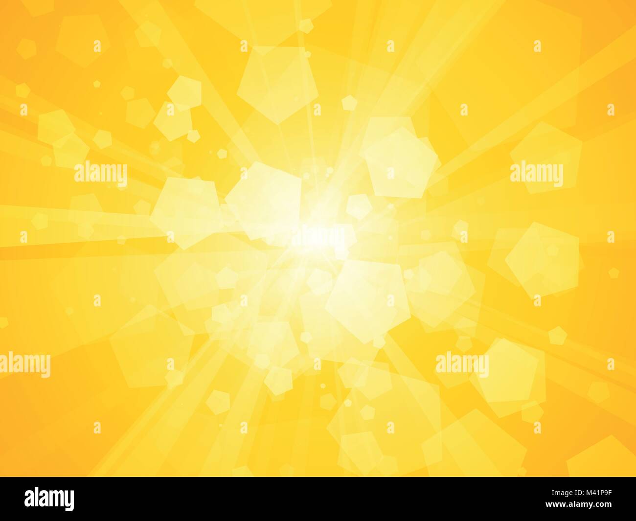yellow geometric polygon background sun rays Stock Vector Image & Art ...