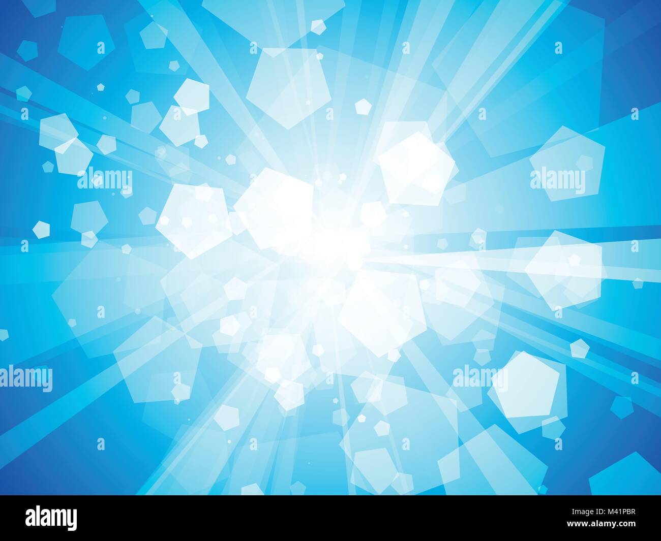 blue geometric rays background Stock Vector Image & Art - Alamy