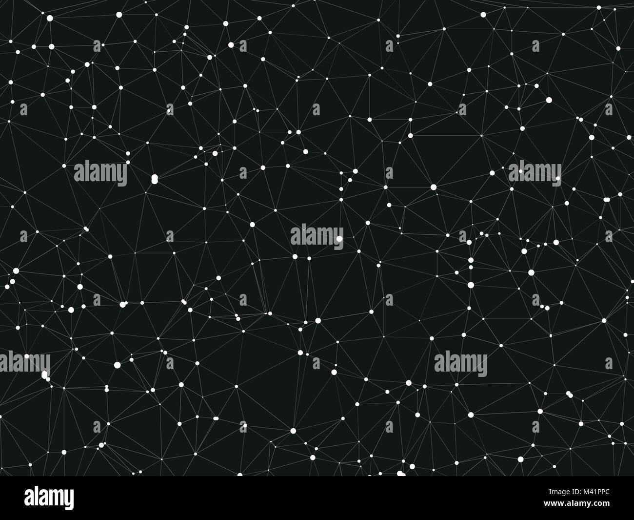 abstract dark background connecting dots star theme Stock Vector Image ...