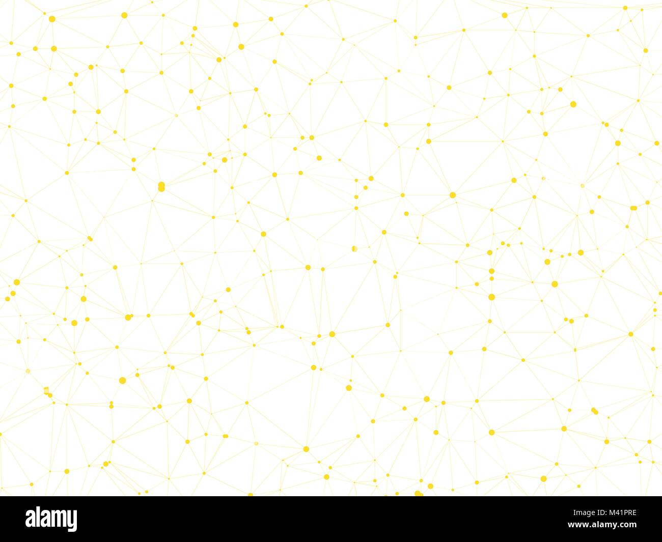abstract yellow background connecting dots Stock Vector Image & Art - Alamy