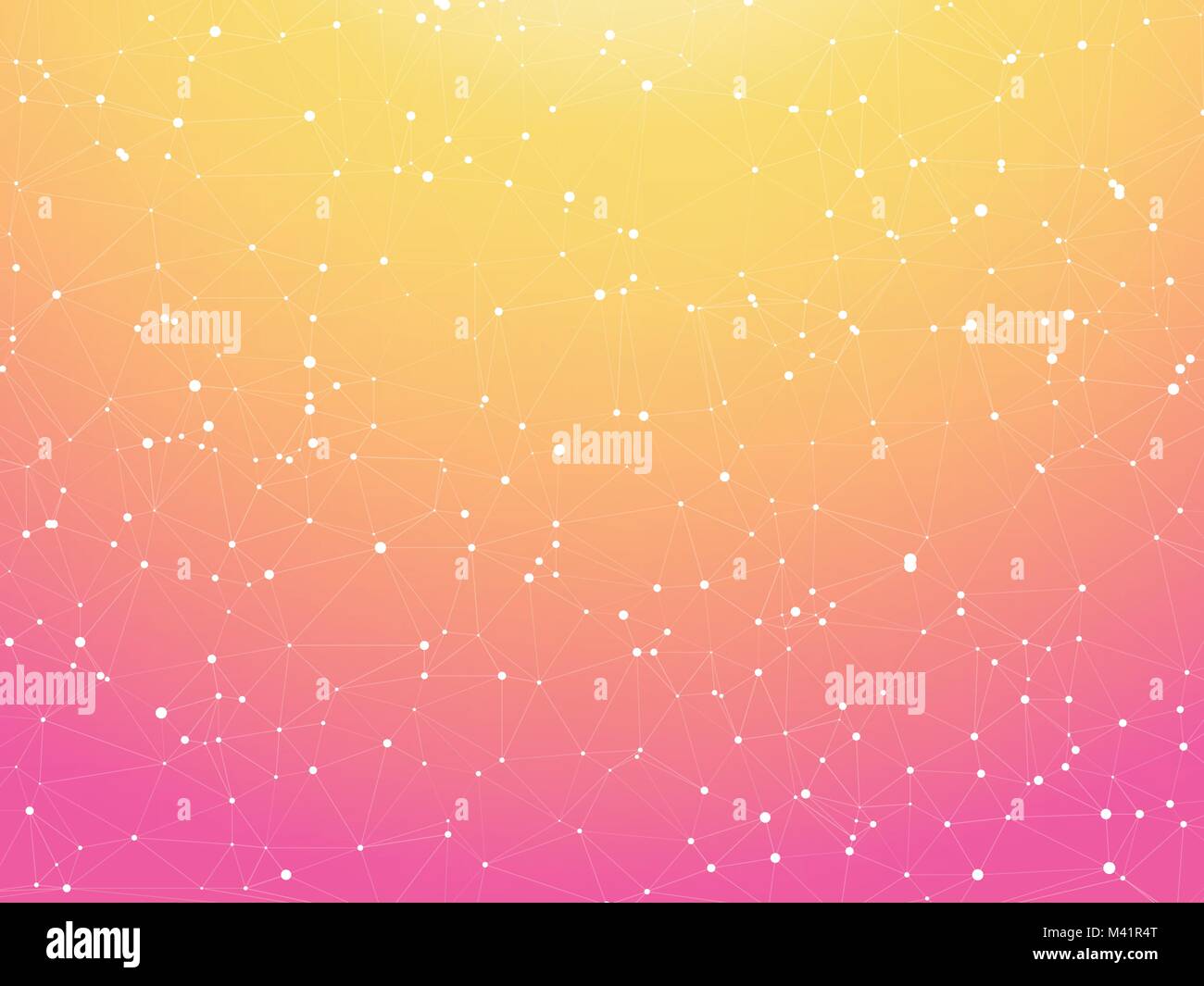 modern yellow purple molecule connection gradient background Stock ...