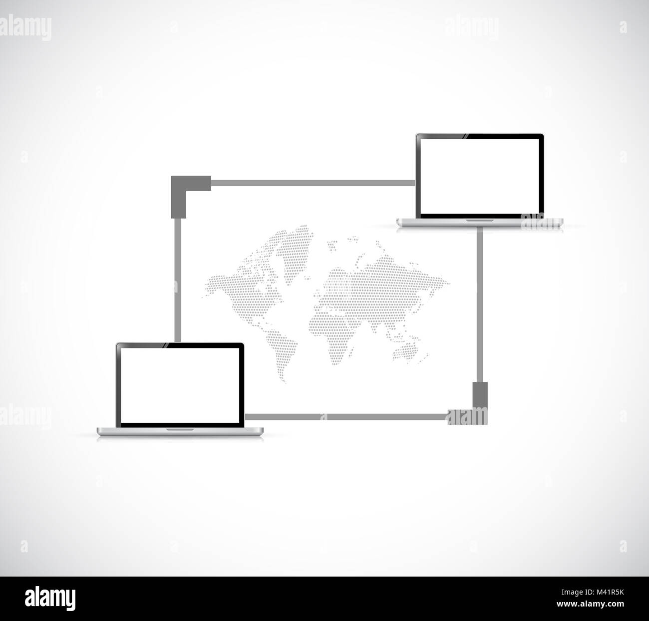 global technology connection concept network. illustration design ...
