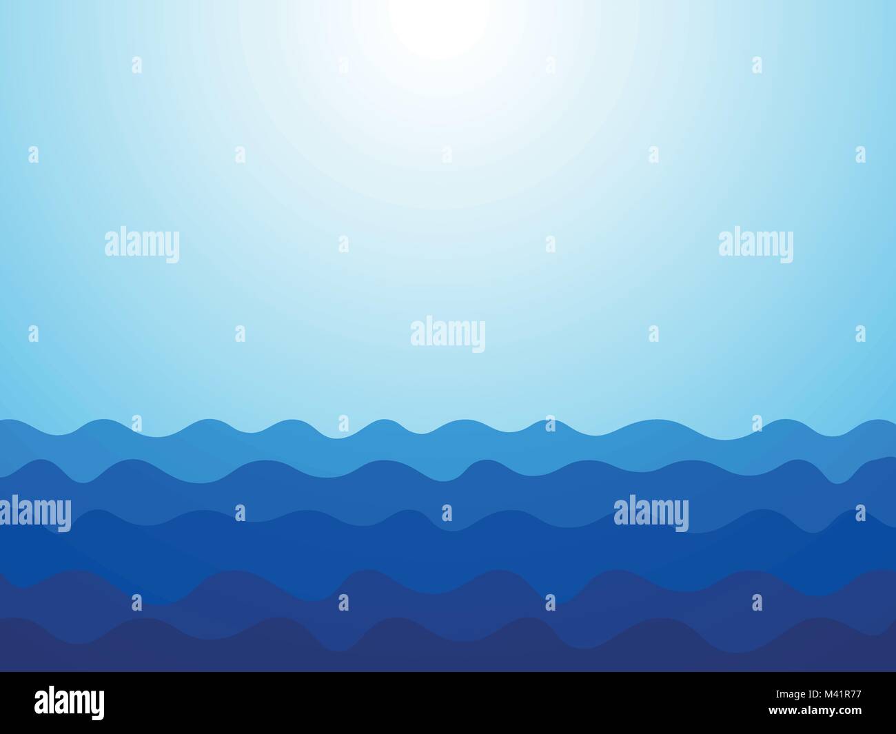 abstract blue waves ocean background Stock Vector Image & Art - Alamy