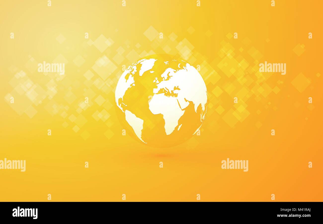 Earth globe abstract yellow background Stock Vector Image & Art - Alamy