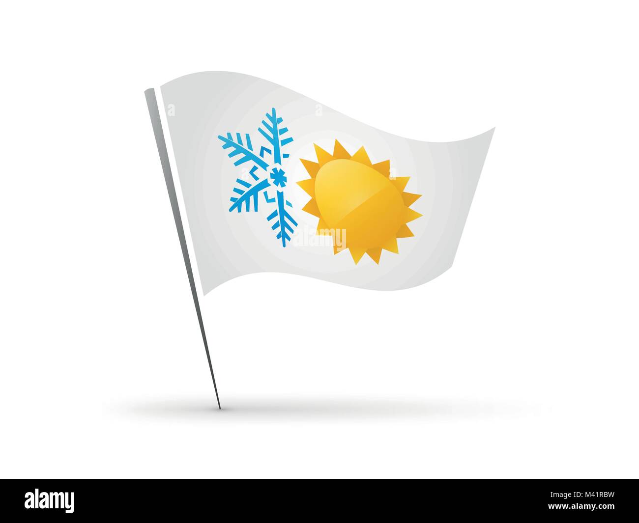 flag snowflake and sun hot cold symbol Stock Vector Image & Art - Alamy flag snowflake and sun hot cold symbol Stock Vector Image & Art - Alamy