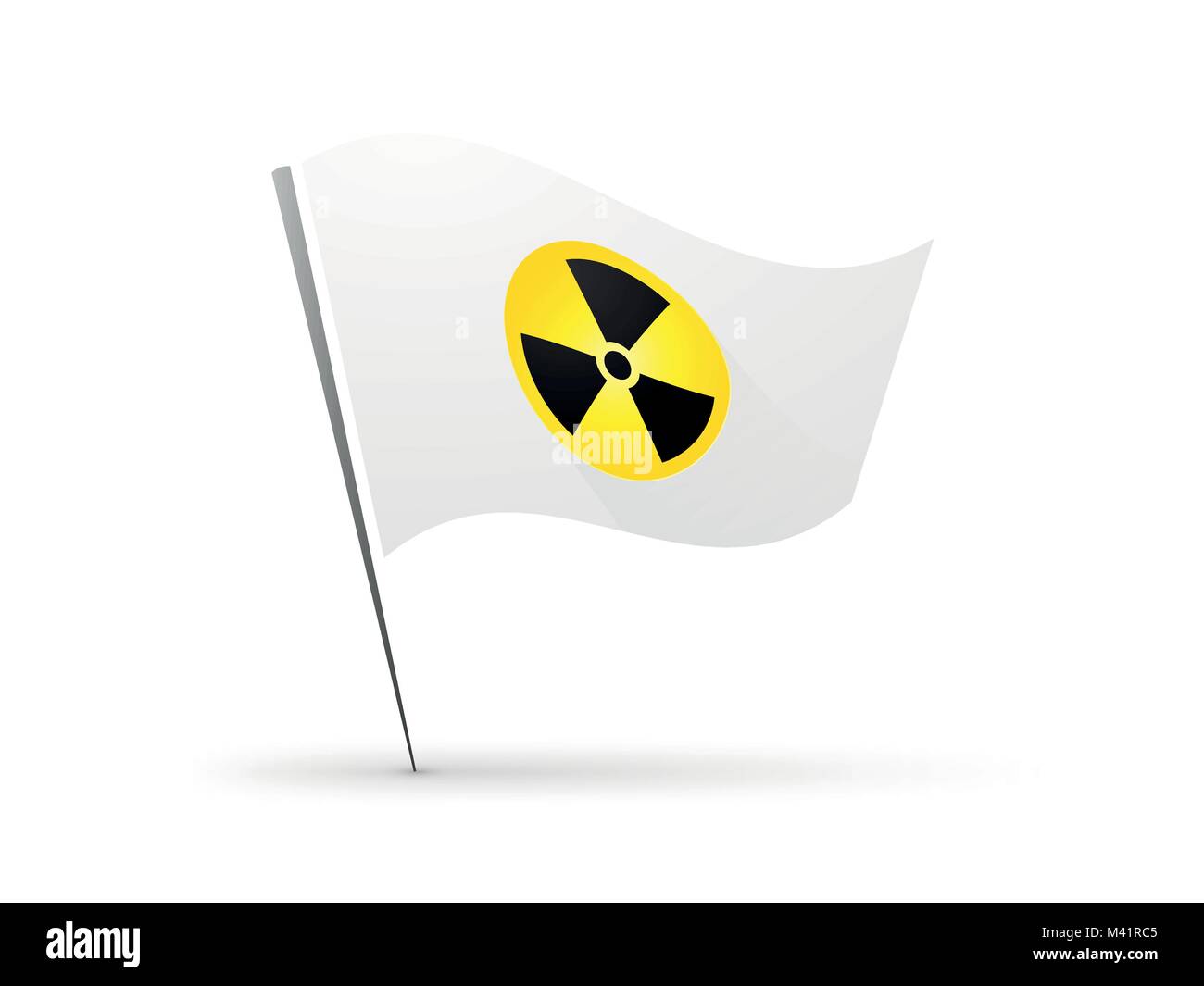 Radiation sign on yellow background Stock Vector Images - Alamy