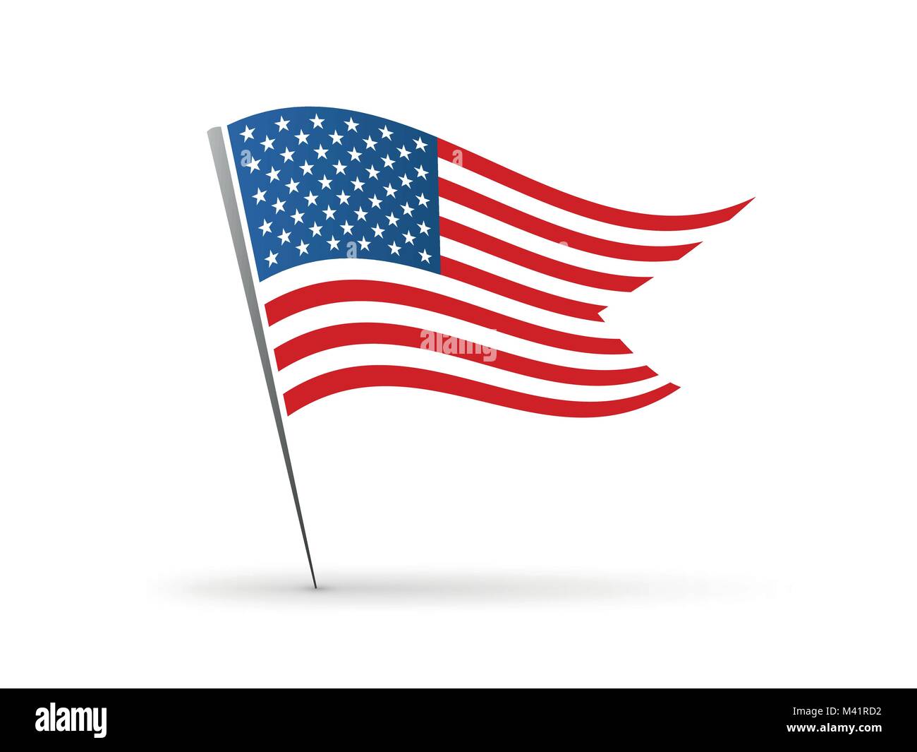 Usa national waving flag Stock Vector Images - Alamy
