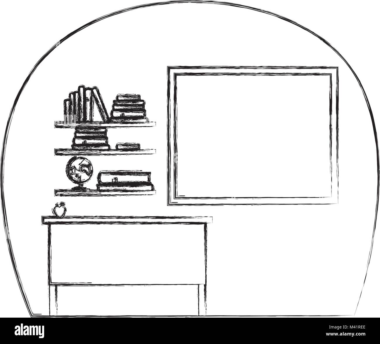 class room scene with bookcase Stock Vector Image & Art - Alamy