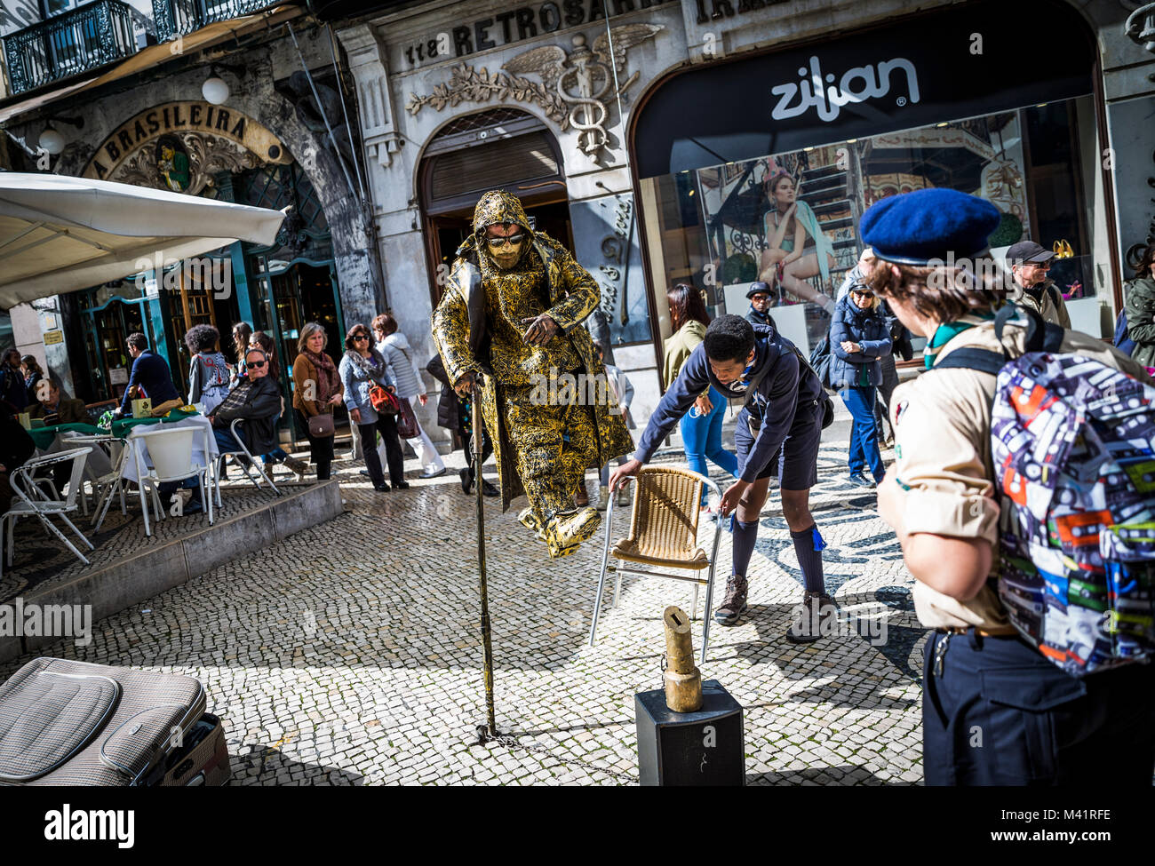 Levitating street performer hi-res stock photography and images - Alamy
