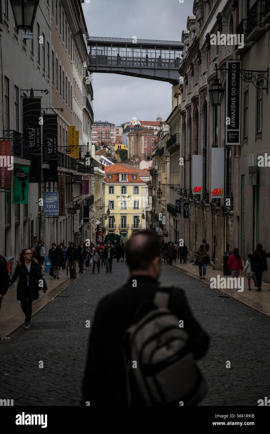 Chiado street in Lisbon, Portugal Stock Photo - Alamy