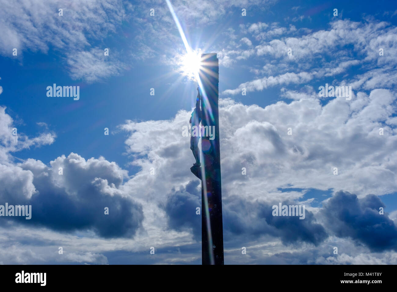 Jesus On Cross Side View Silhouette