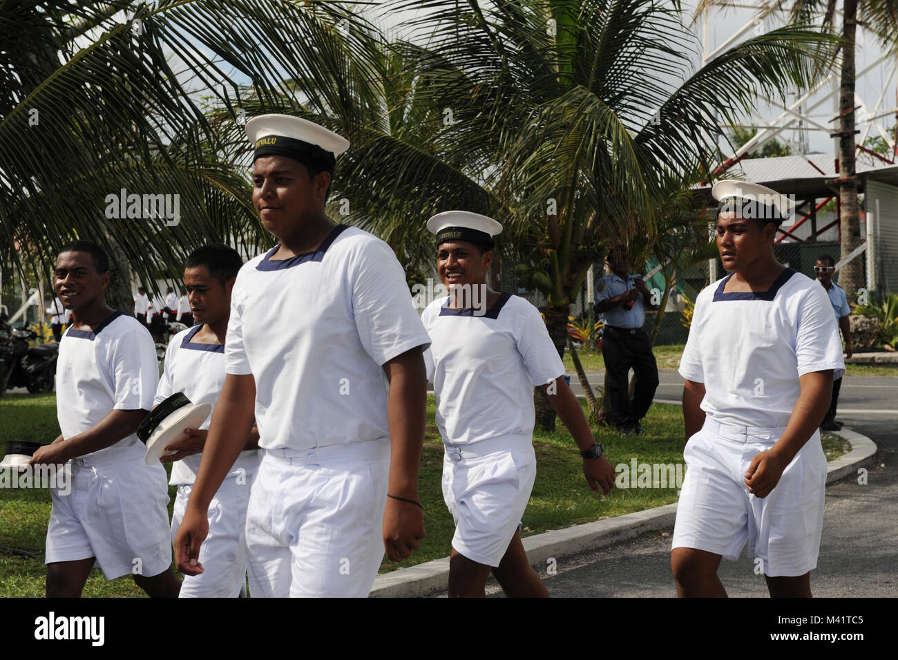 Tuvaluans parade through Funafuti during annual Independance Day ...