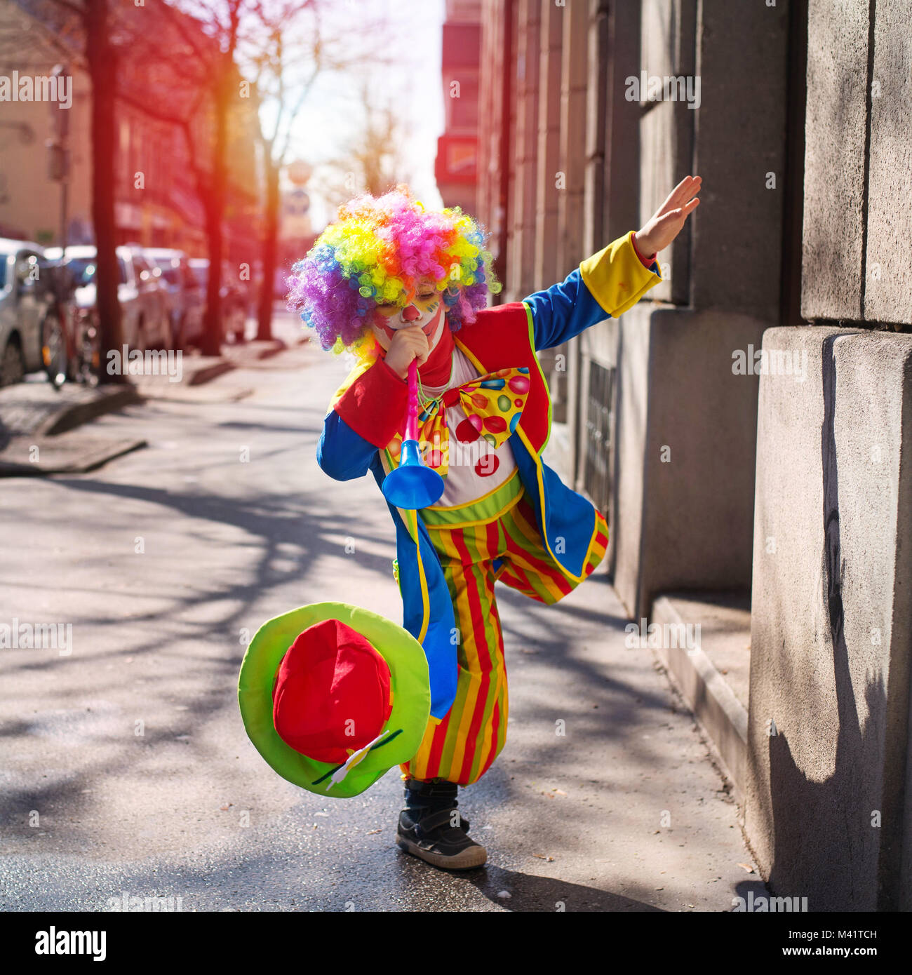 Colorful Clown Dressed Stock Photos & Colorful Clown Dressed Stock ...