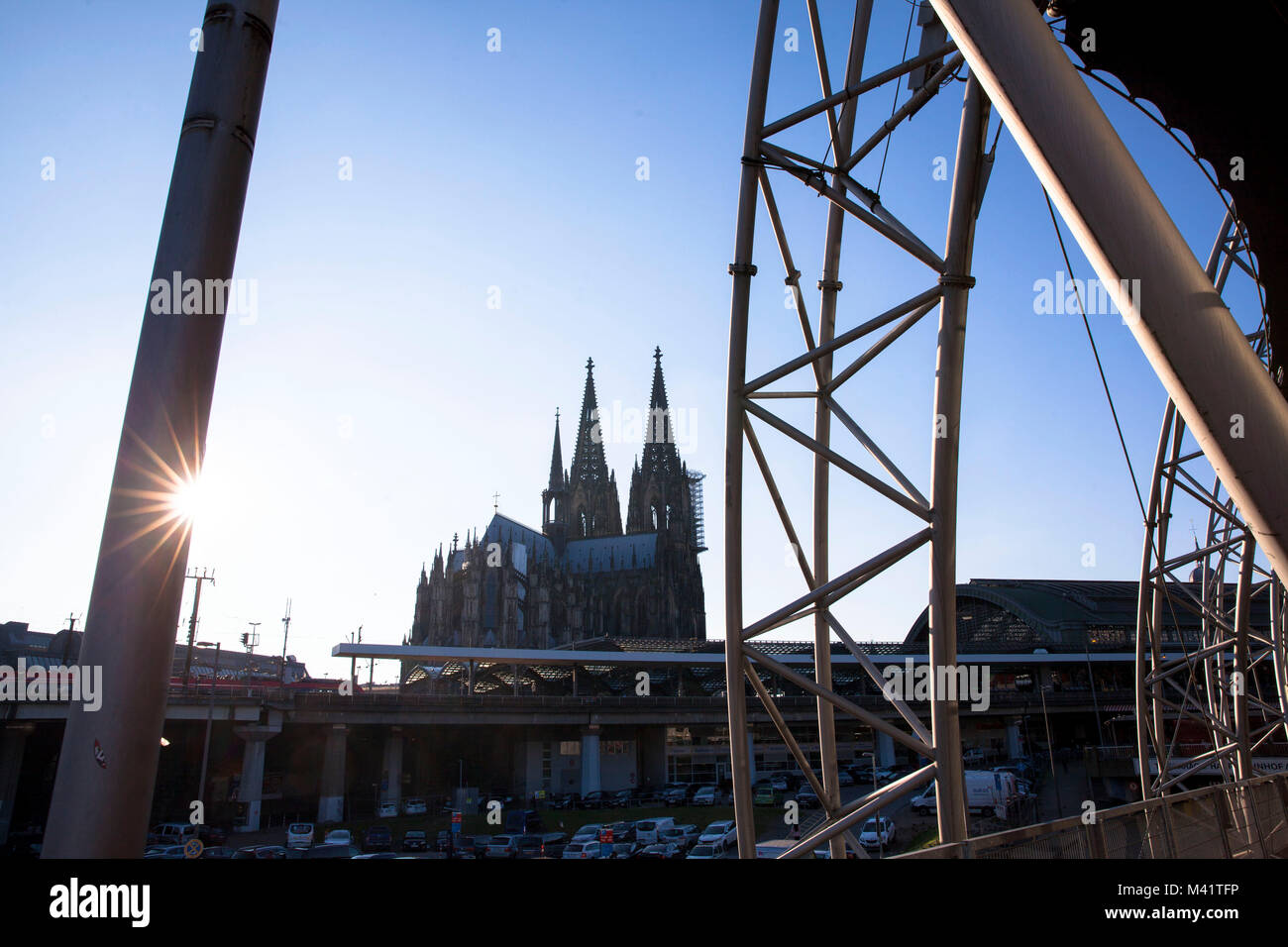 Europe, Germany, Cologne, view from the theater Musical Dome on the ...