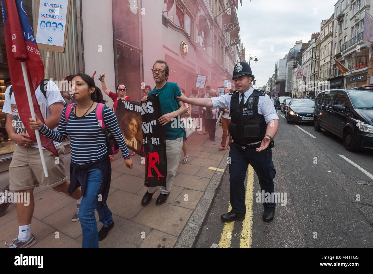 Police officers attacked the protesters as they attempted to go for a ...