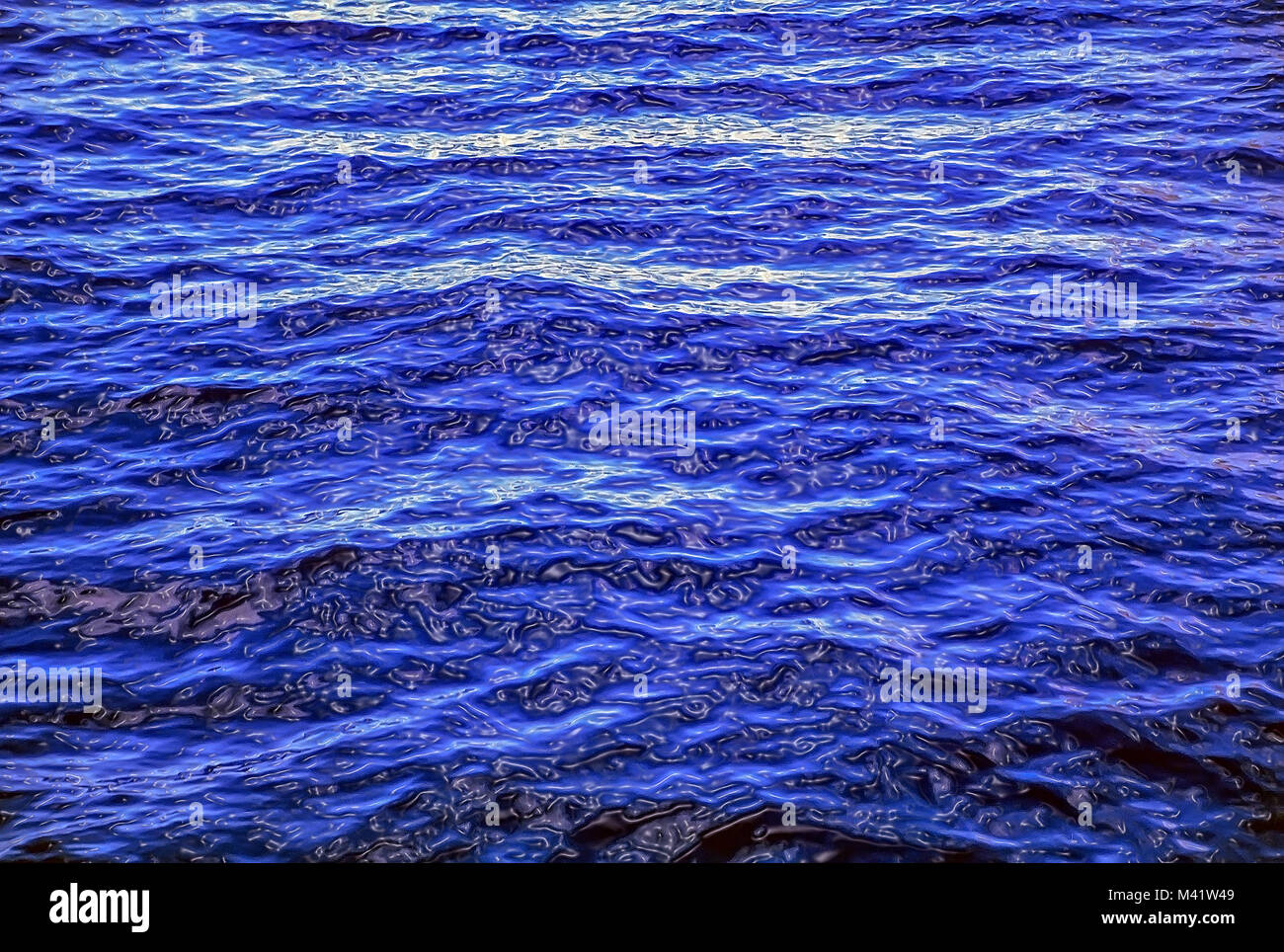 Background - Undulating, blue wavelets of open ocean water Stock Photo ...