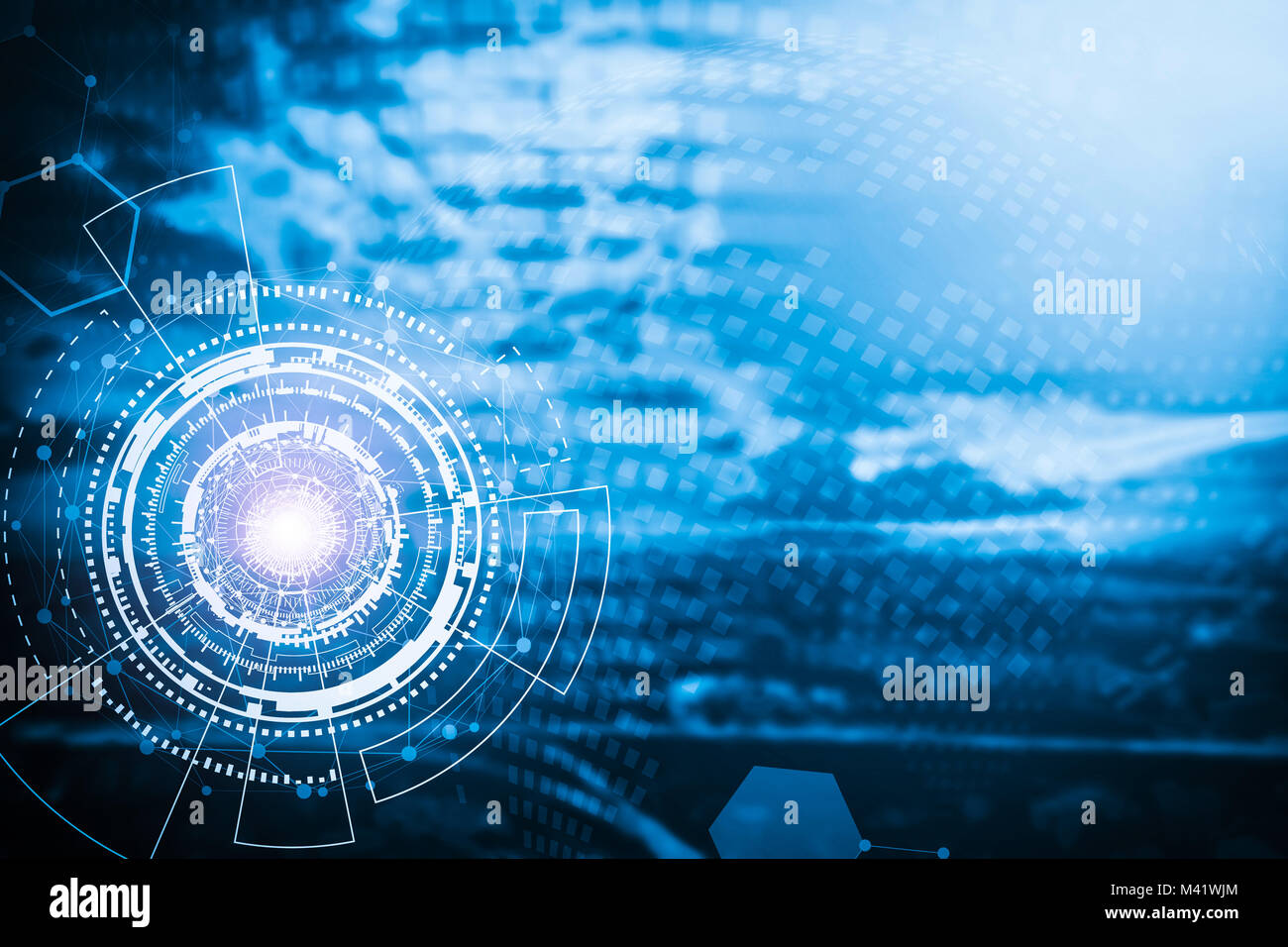 Future cyber space globe technology hi-res stock photography and images ...