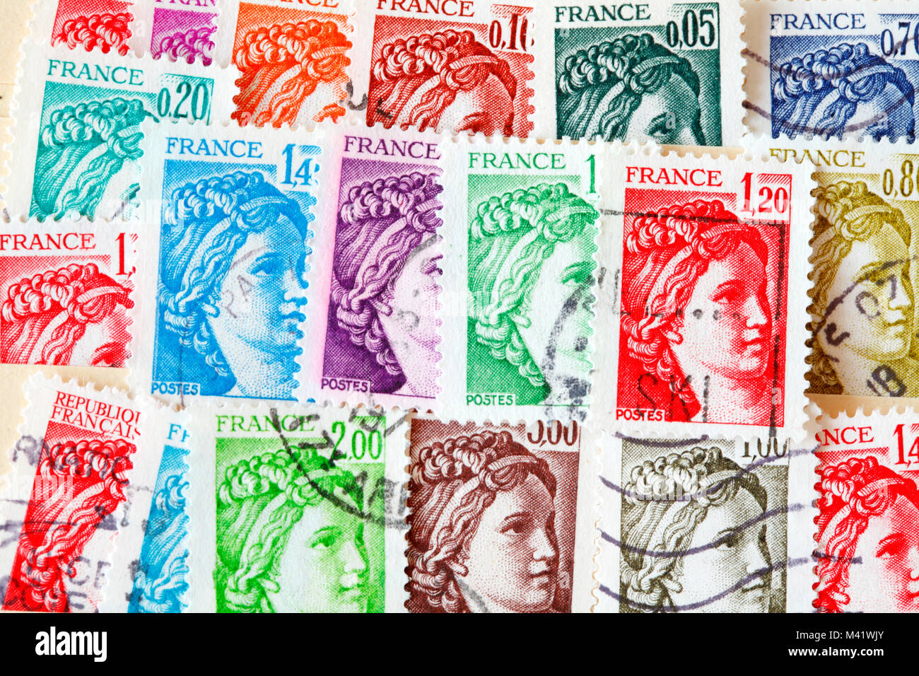 French stamps hi-res stock photography and images - Alamy