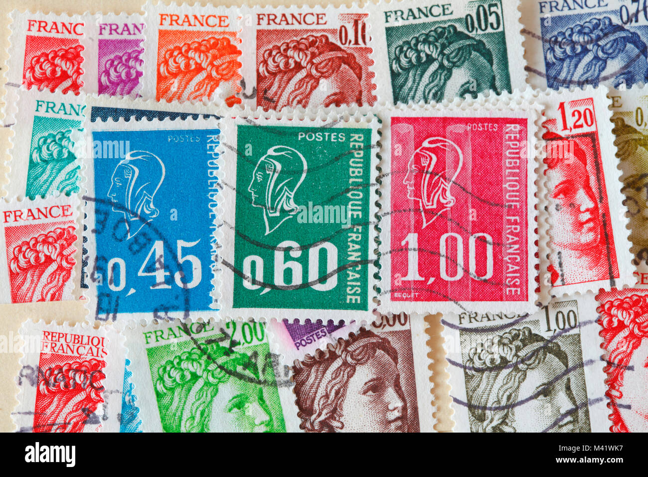 Old french postage stamps hi-res stock photography and images - Alamy