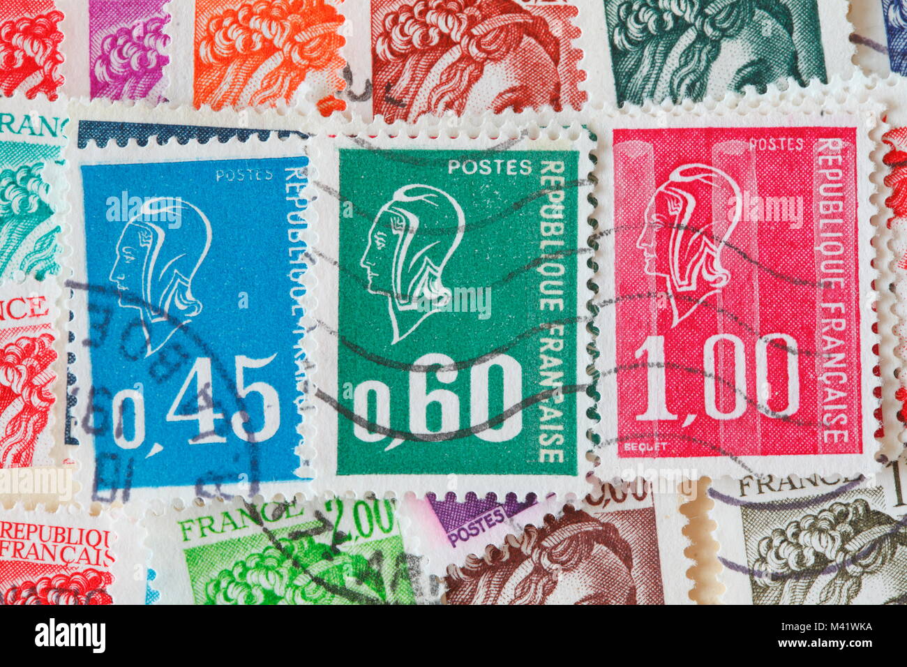 Old french postage stamps hi-res stock photography and images - Alamy