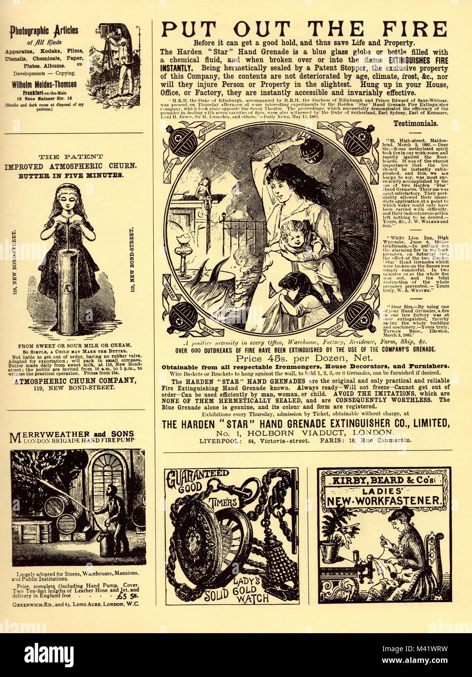 Selection of Victorian and Edwardian advertisements Stock Photo - Alamy