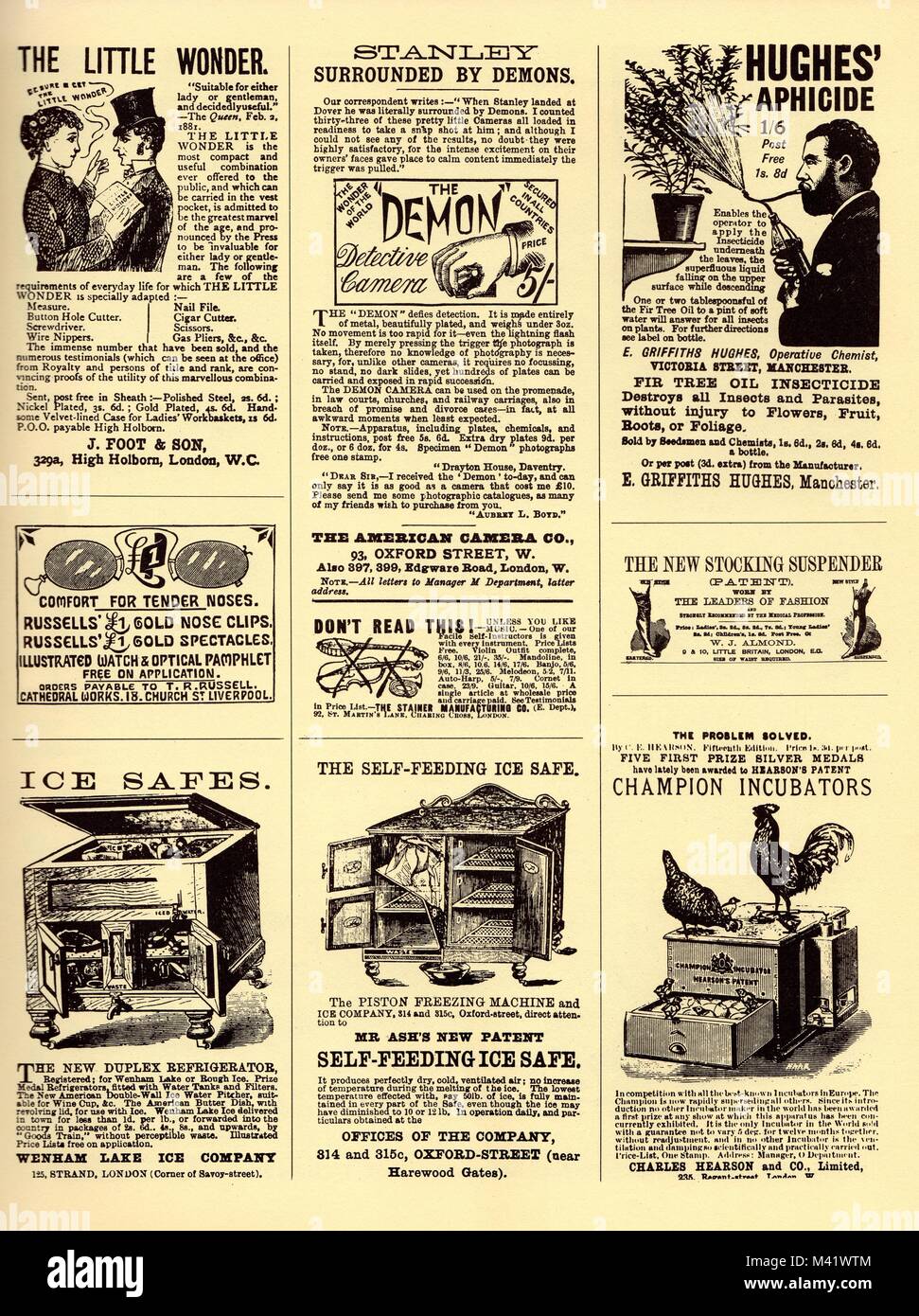 Selection of Victorian and Edwardian advertisements Stock Photo - Alamy