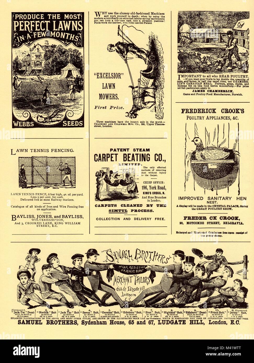 Selection of Victorian and Edwardian advertisements Stock Photo - Alamy