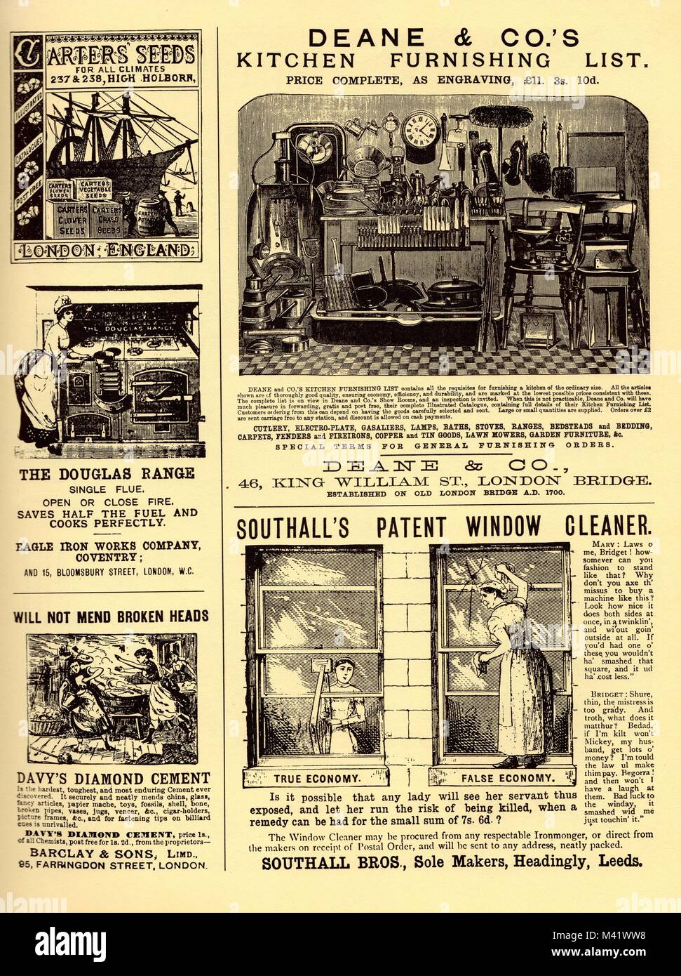 Selection of Victorian and Edwardian advertisements Stock Photo - Alamy