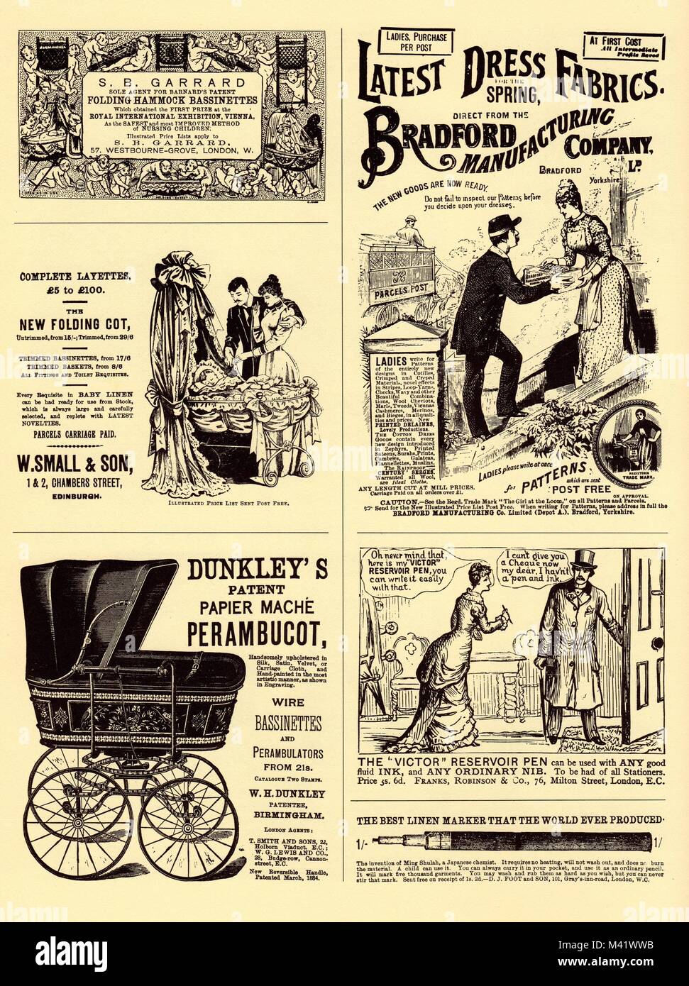 Selection of Victorian and Edwardian advertisements Stock Photo - Alamy