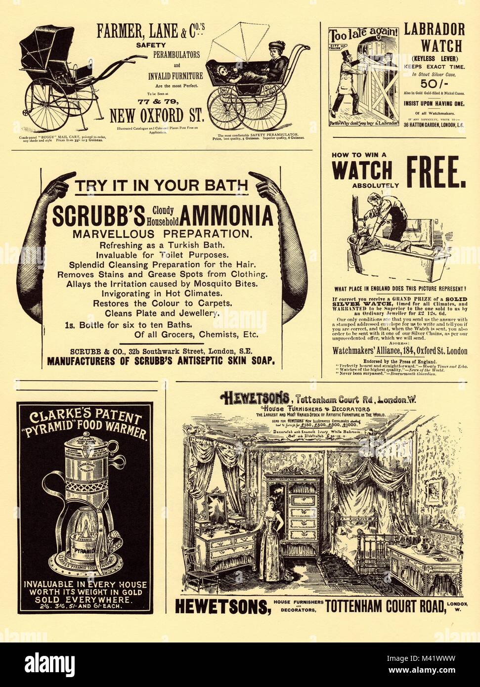 Selection of Victorian and Edwardian advertisements Stock Photo - Alamy