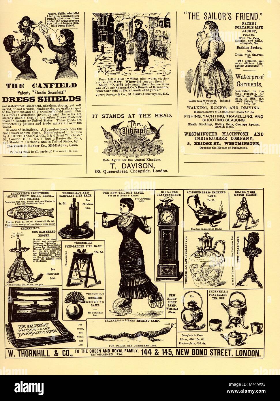 Selection of Victorian and Edwardian advertisements Stock Photo - Alamy