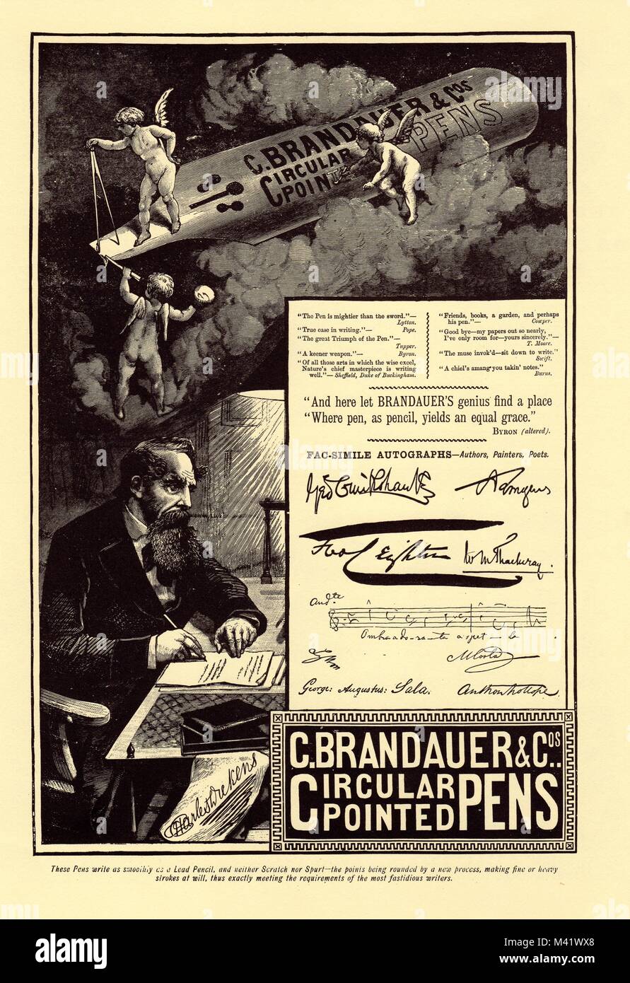 Victorian Advertising Poster Circa 1890-1900 Stock Photo - Alamy