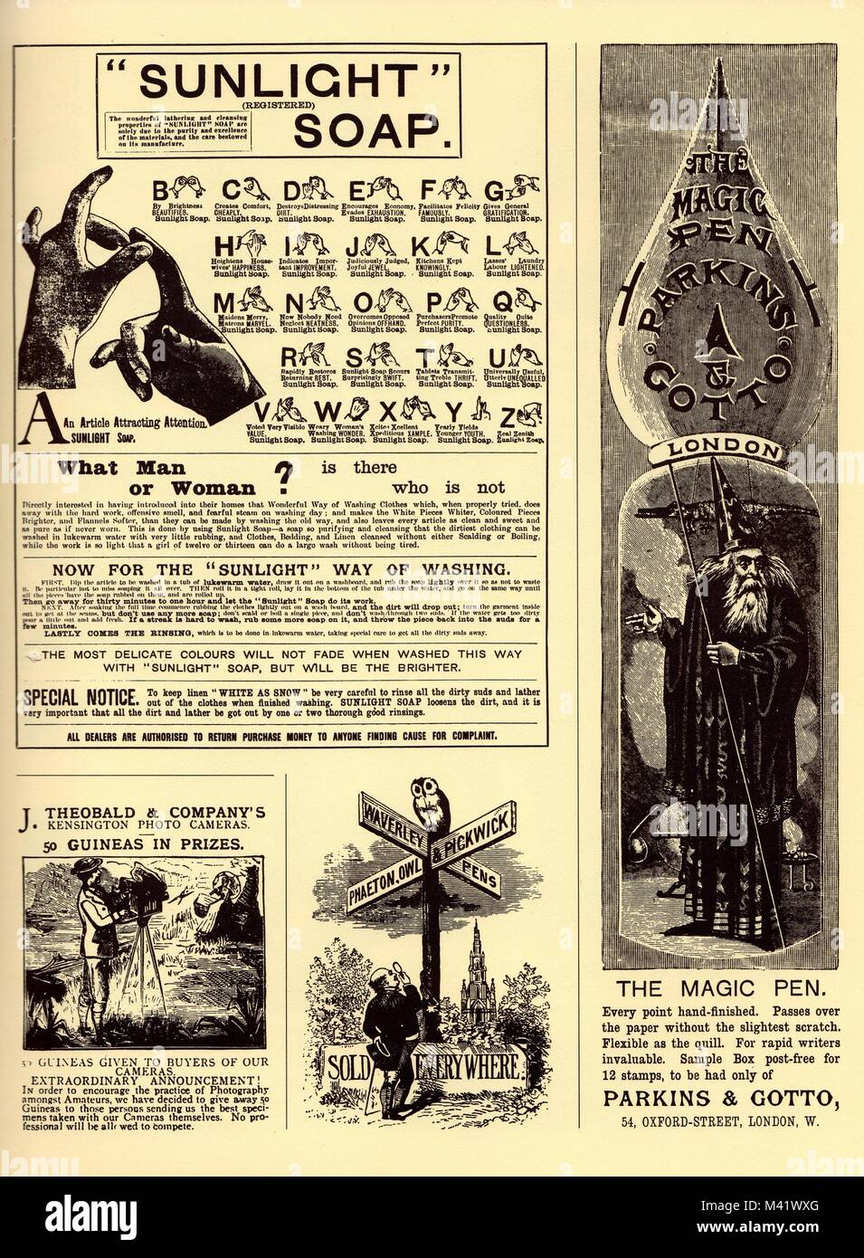 Victorian and Edwardian Advertising Posters Stock Photo - Alamy