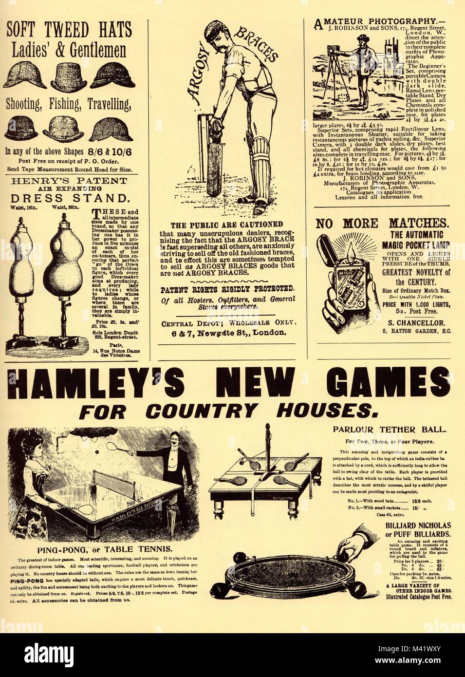 Selection of Victorian and Edwardian advertisements Stock Photo - Alamy