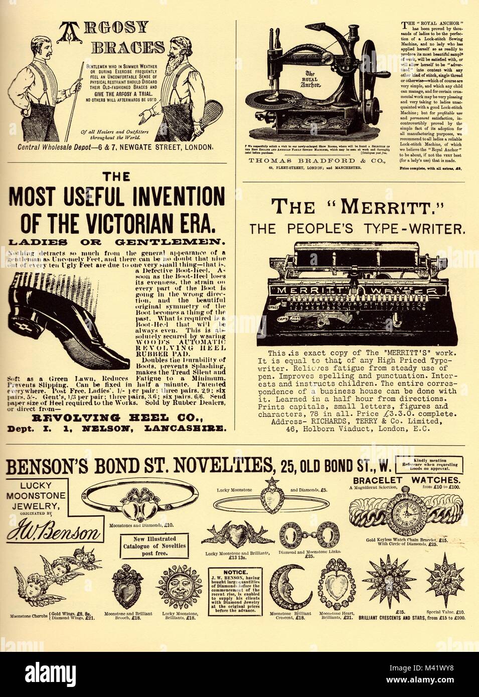 Selection of Victorian and Edwardian advertisements Stock Photo - Alamy