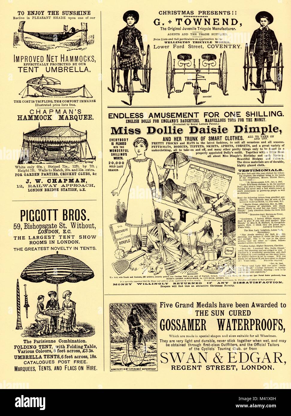Selection of Victorian and Edwardian advertisements Stock Photo - Alamy