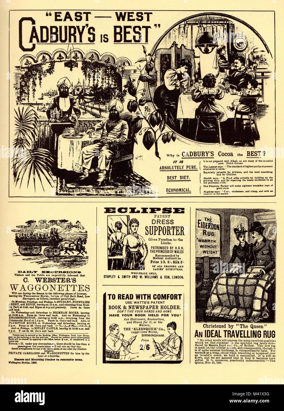 Selection of Victorian and Edwardian advertisements Stock Photo - Alamy