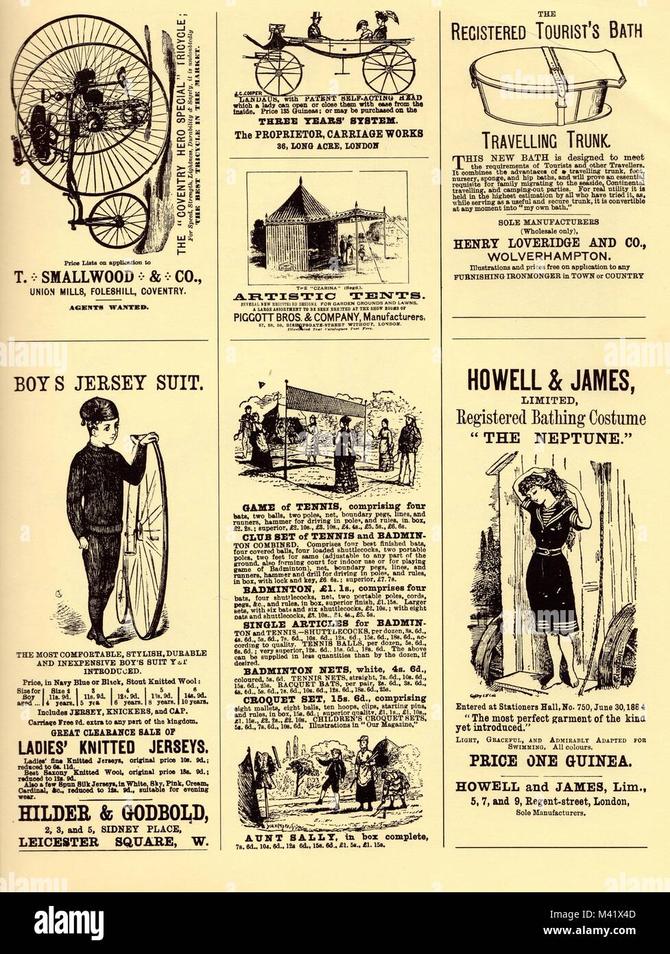 Selection of Victorian and Edwardian advertisements Stock Photo - Alamy