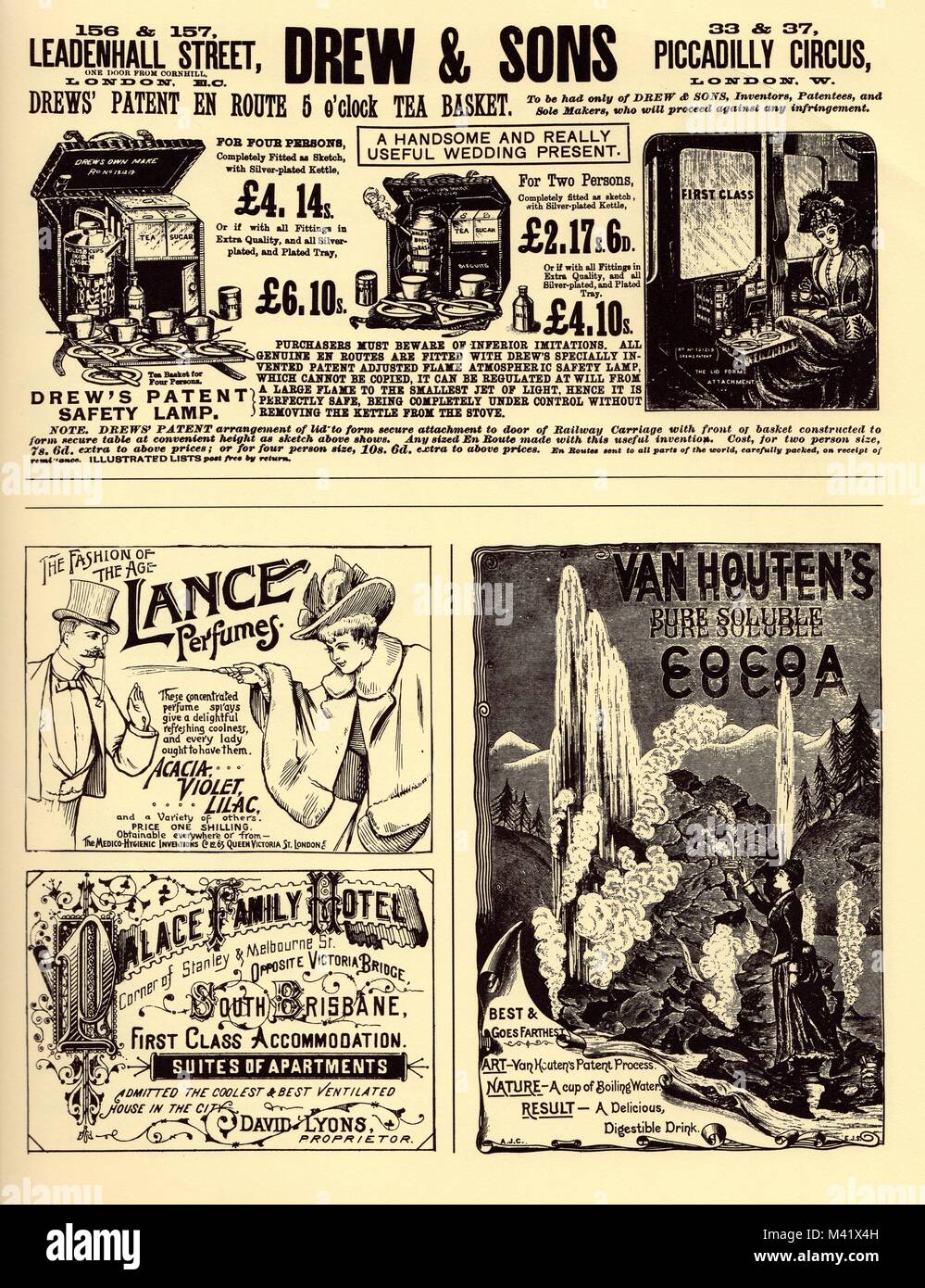 Selection of Victorian and Edwardian advertisements Stock Photo - Alamy