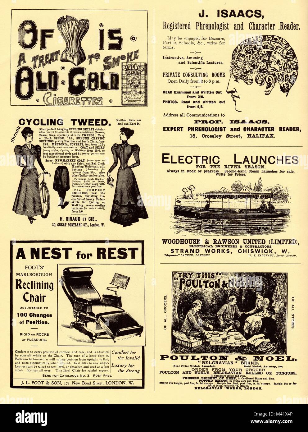 Selection of Victorian and Edwardian advertisements Stock Photo - Alamy