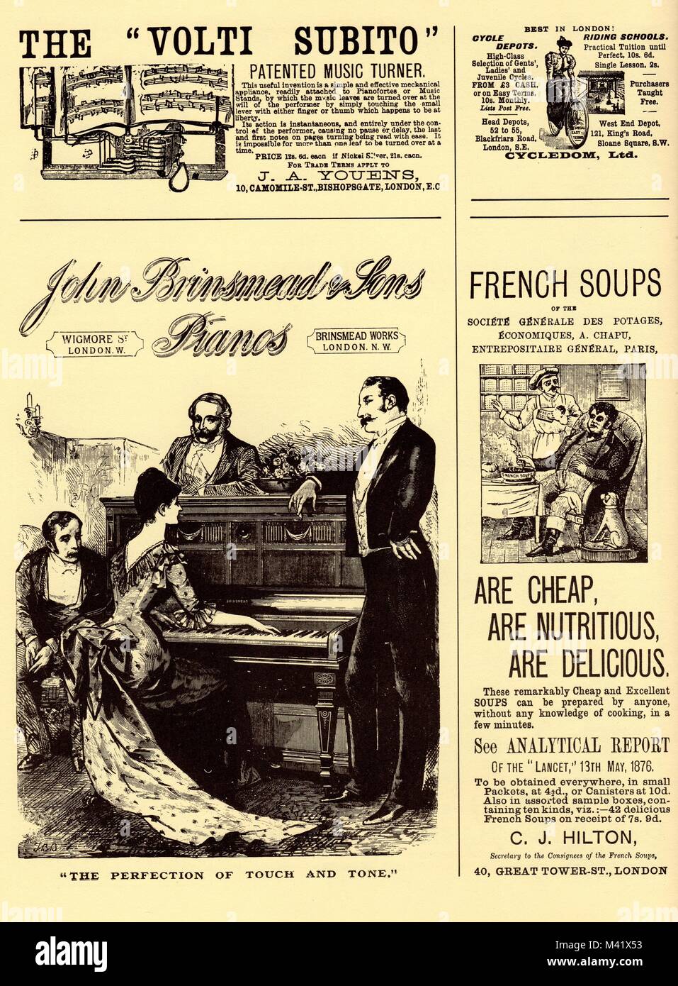 Selection of Victorian and Edwardian advertisements Stock Photo - Alamy