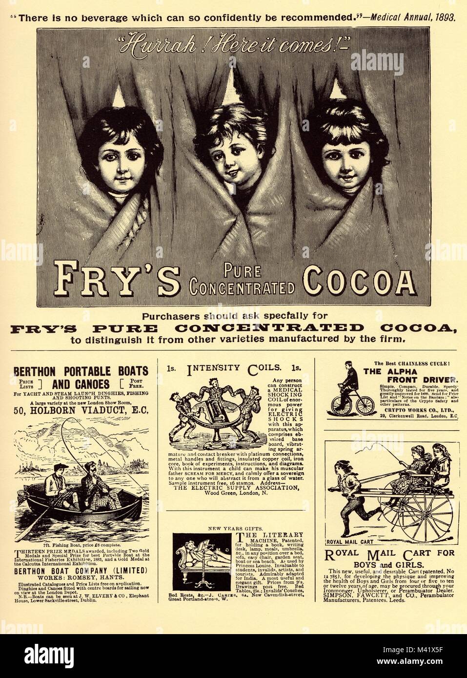 Selection of Victorian and Edwardian advertisements Stock Photo - Alamy